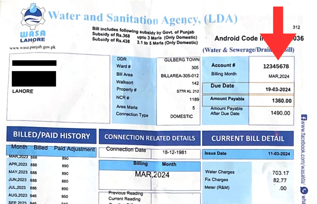 WASA Bill Online - Get Your Duplicate WASA Bill Now